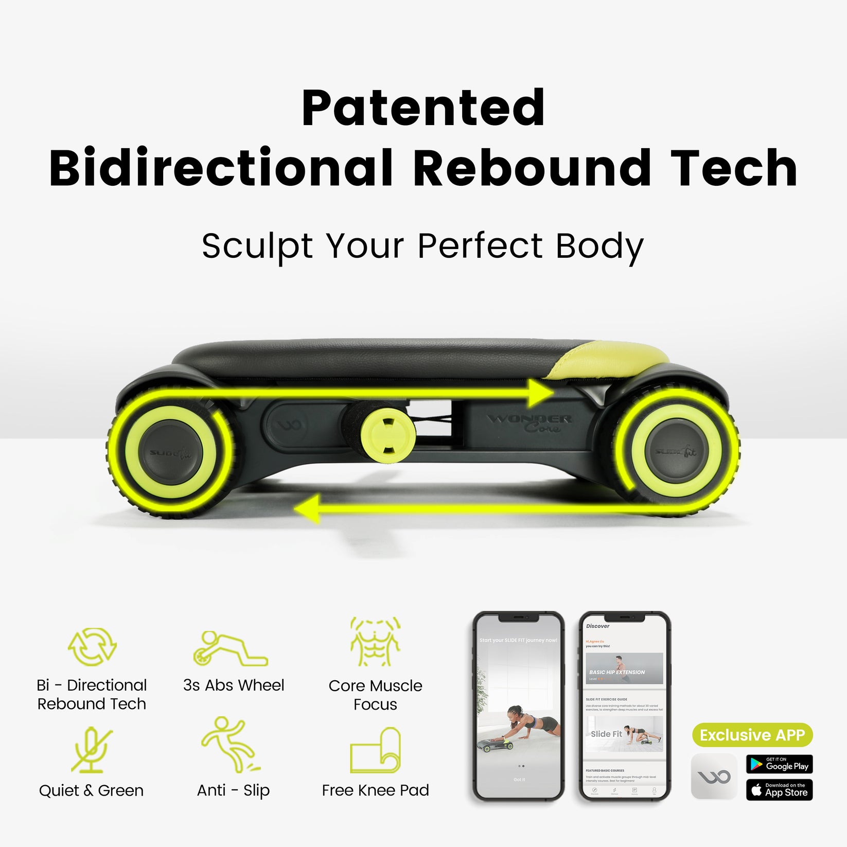 Wonder Core Ab Roller, Ab Exercise Equipment