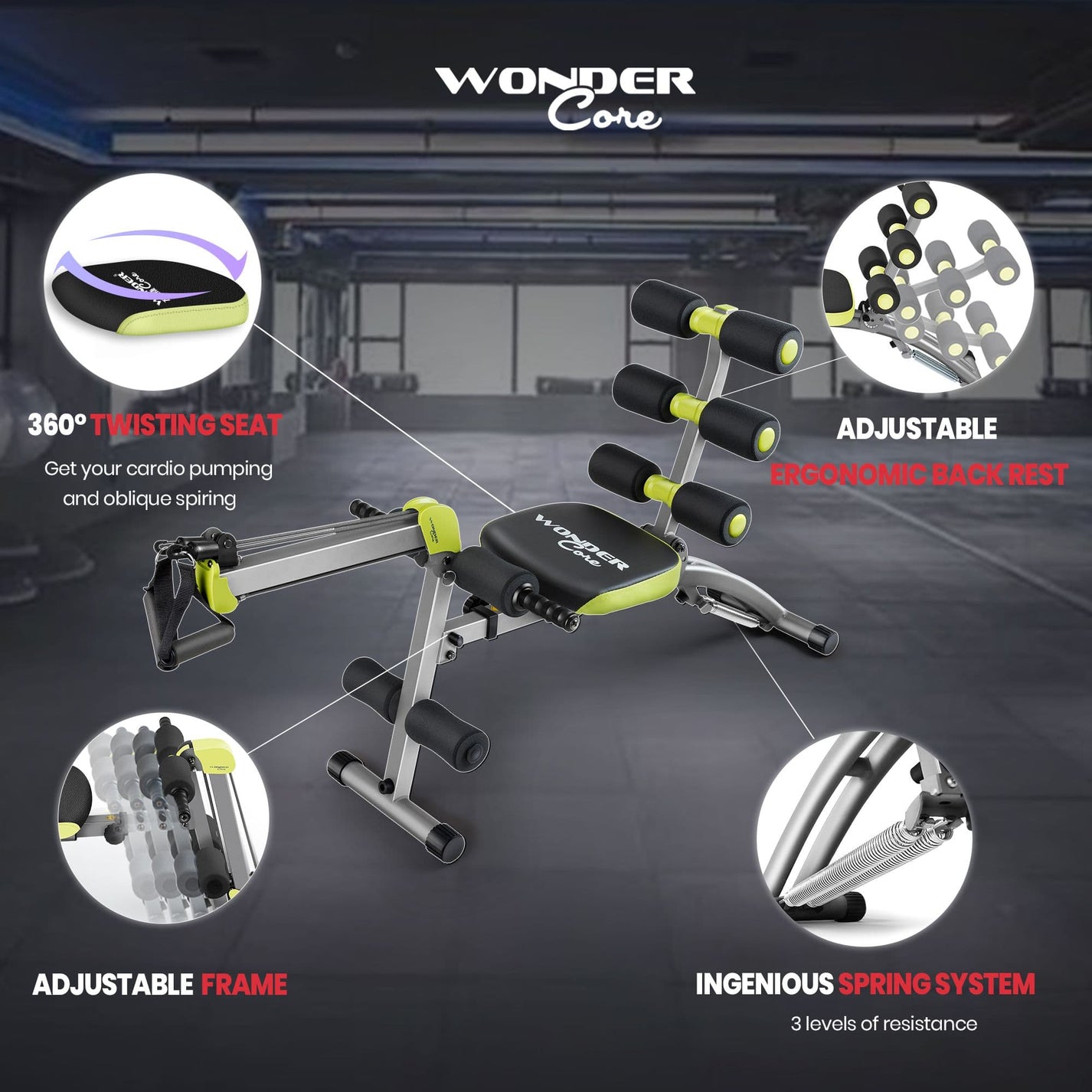 Wonder Core 2 Total Gym Machine, Ab Workout Equipment